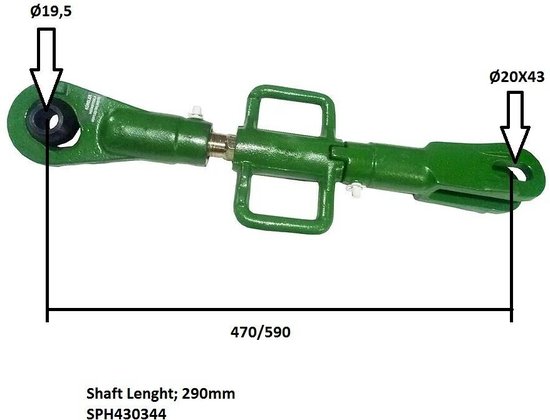 RE45632 - Hefstang (RH) voor John Deere 4500 4600 4700 5200 5300+ 3Pt ...