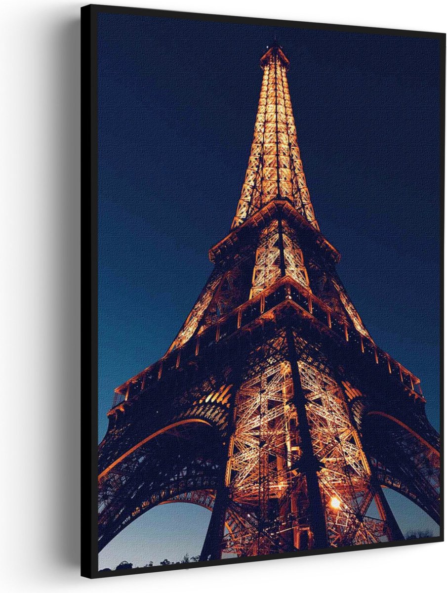 Tableau Acoustique Tour Eiffel Paris la Nuit Rectangle Vertical Basic ...