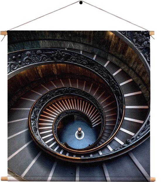 Textielposter De Trappen van het Vaticaan Vierkant M (30 X 30 CM ...
