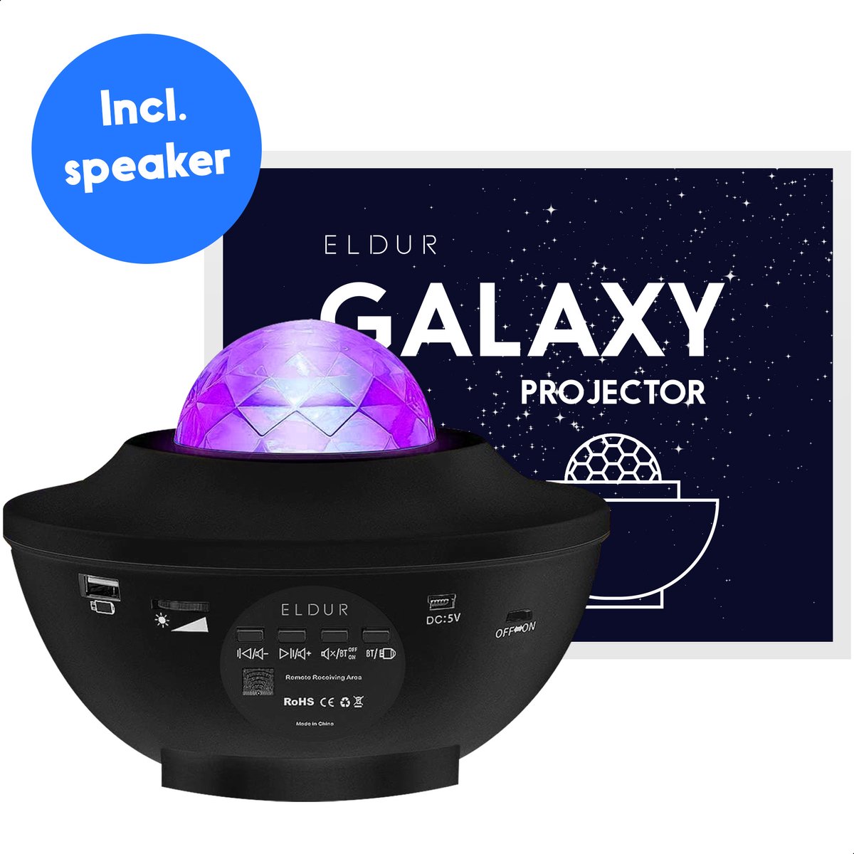 Eldur® Originele Sterren Projector - Galaxy projector - Sterrenhemel ...