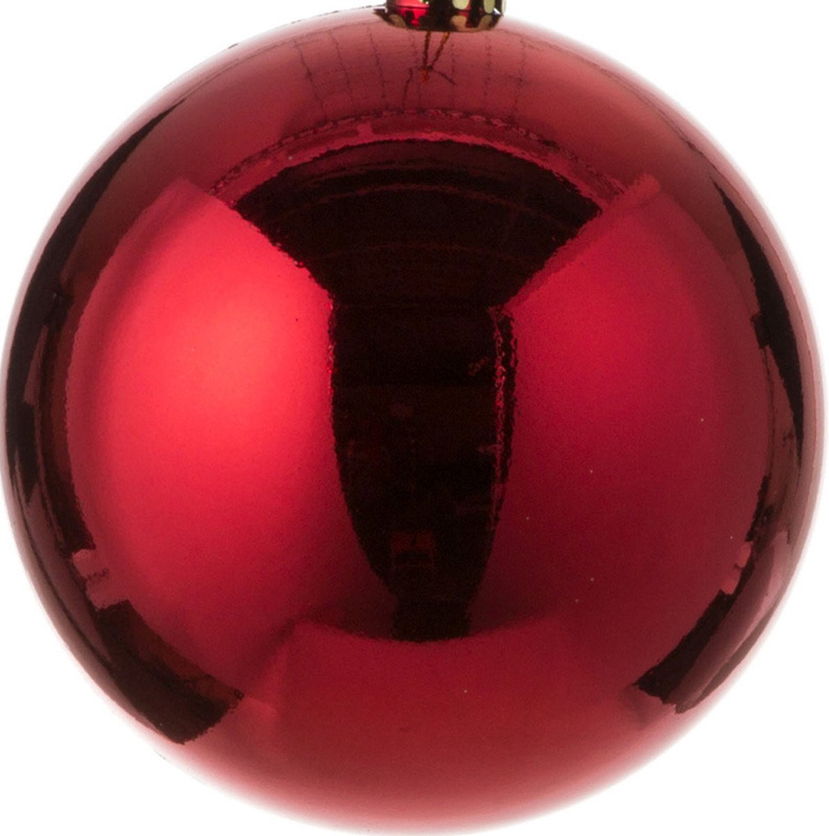 1x Grote kunststof kerstbal rood 20 cm - Groot formaat rode kerstballen ...