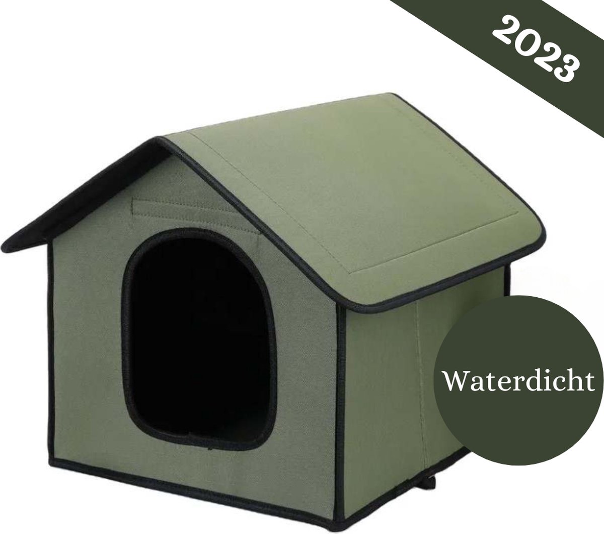 Deluqse Kattenhuis Voor Buiten - Groen - Opvouwbaar - Kunststof ...