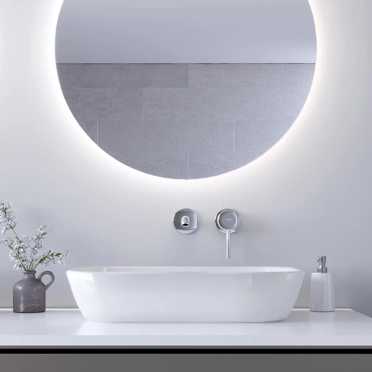 Ronde spiegel 100cm met LED verlichting voor badkamer | bol.com
