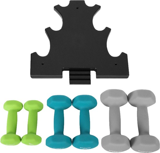 Halterset met Gewichten 1, 2, 3 kg Grijs Groen Haltergewichten Set 1, 2 ...