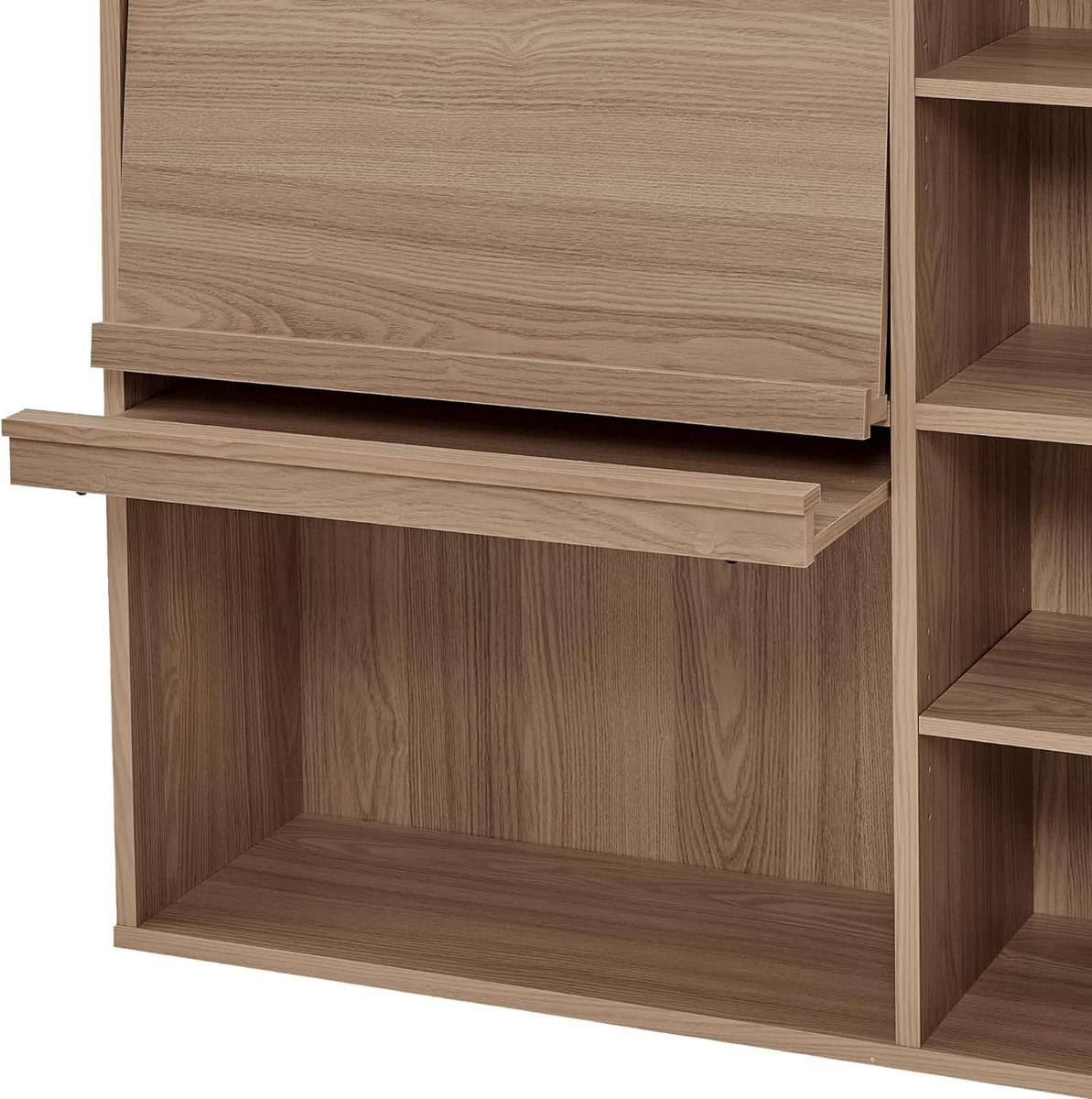 FR-2 Opbergunit met 4 planken en 2 vouwdeuren, Houten kast, Klepplank ...