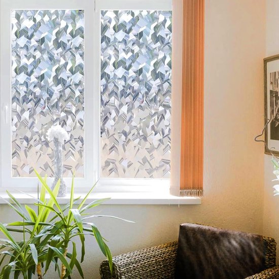 3D raamfolie, zelfklevend, ondoorzichtig, 44,5 x 200 cm, statische ...