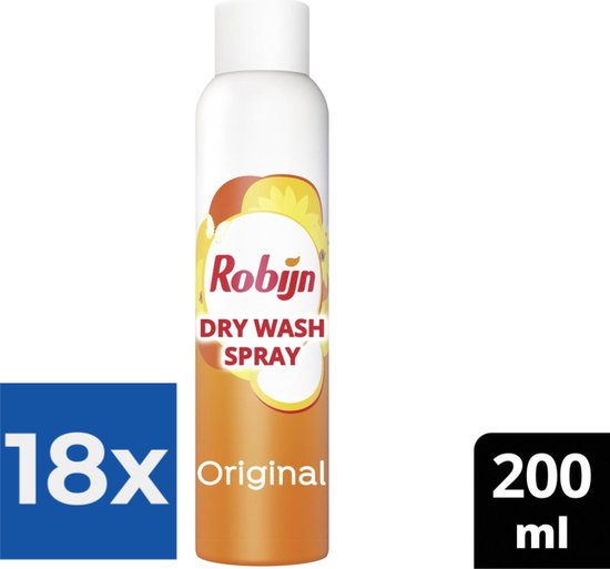 Robijn Dry Wash Spray Original? - 200 ml - Voordeelverpakking 18 stuks ...