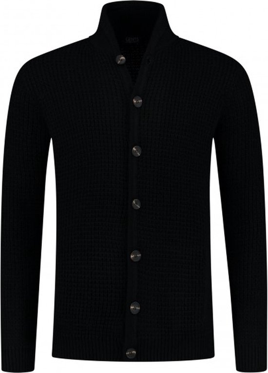 GENTS - Cardigan - Polyacryl - Zwart - Maat M/M | bol