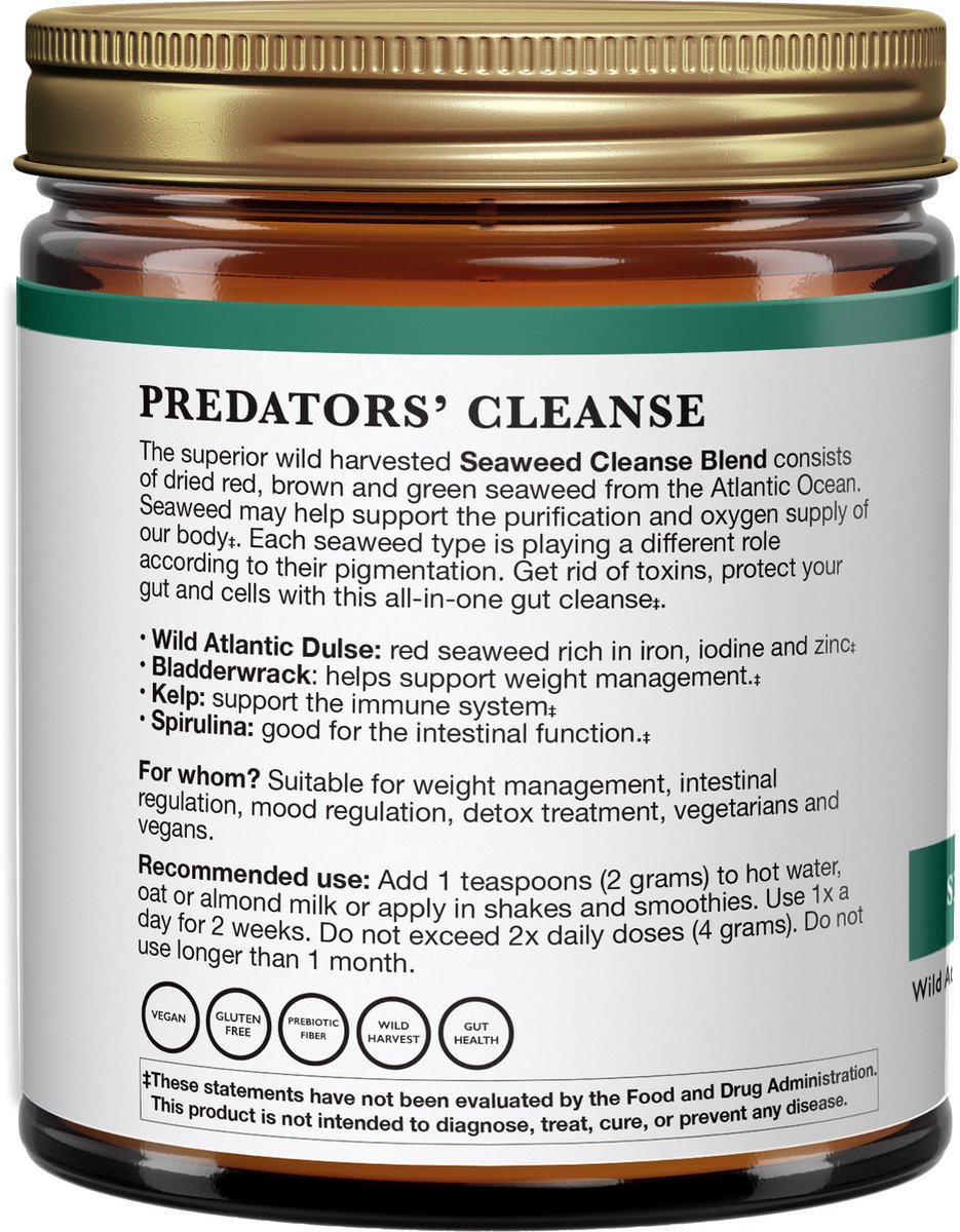Predator - Seaweed Cleanse Blend - Algen met Spirulina | bol