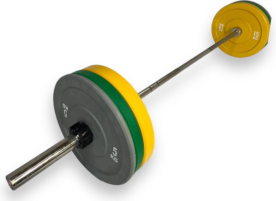 Padisport Halterset Coloured 80 KG - Halterset - Halterstang Met ...
