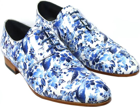 Mascolori Herenshoenen - Delftsblauw Lak - Handgemaakte Schoenen in ...