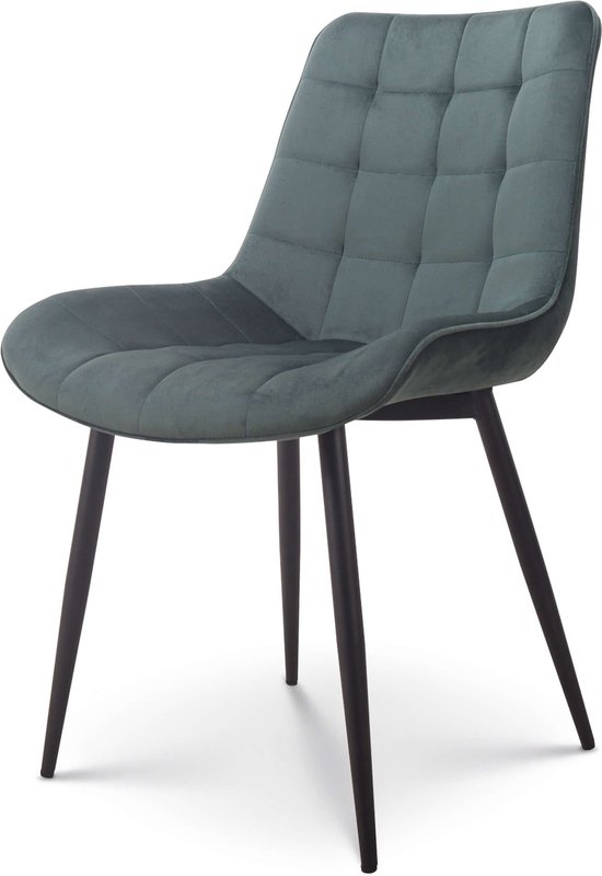 Combi Meubles - Chaise de salle à manger Amber - Velours - Velours ...