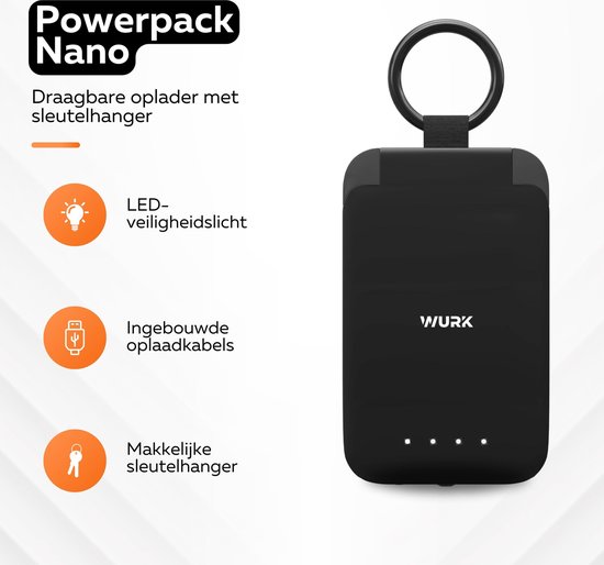Wurk Mini Powerbank – Mobiel Oplader – Universeel Oplader - Geschikt ...