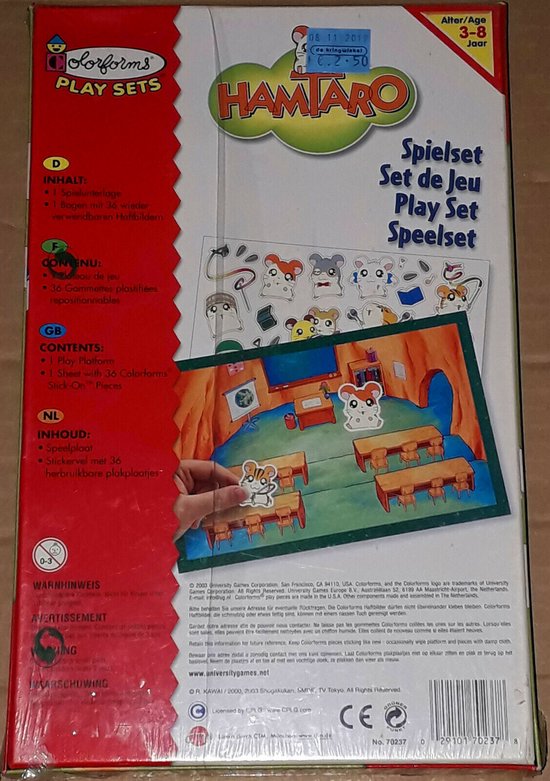 Hamtaro Ham Colorforms Speelset - Zeldzaam Vintage New Japan/Hasbro | bol