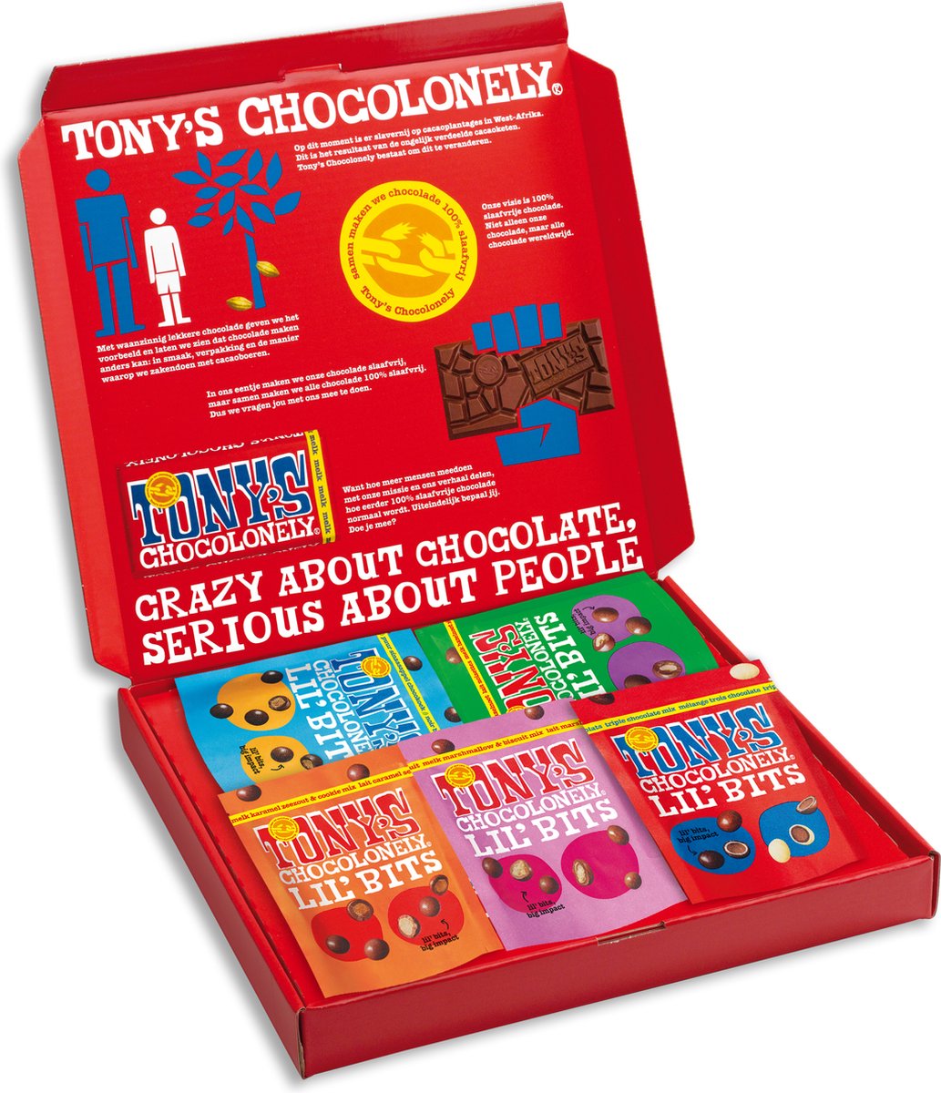 Tony's Chocolonely Lil'Bits - Cadeau set - Chocolade Balletjes - Mini ...