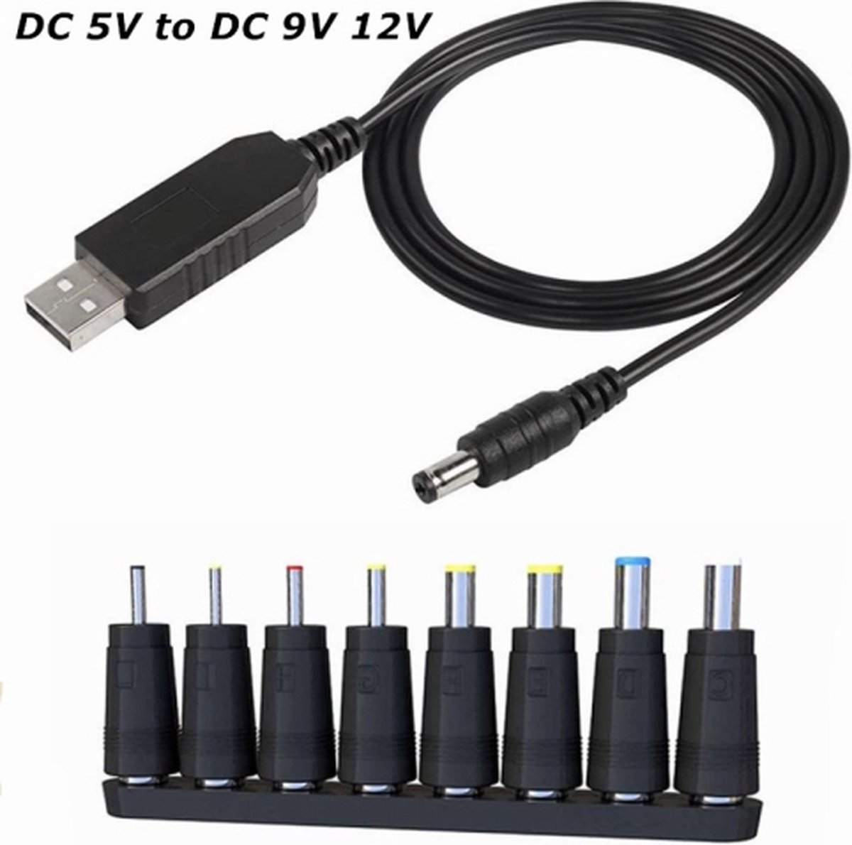 DC 5V naar DC 9V 12V USB Voltage Step Up Converter Kabel met 1A Step-up ...