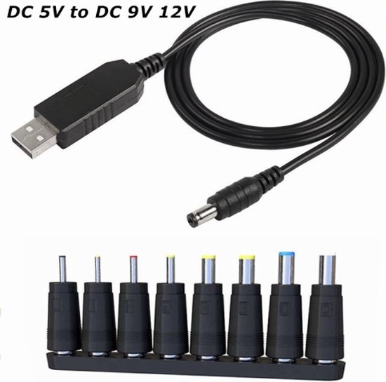 DC 5V naar DC 9V 12V USB Voltage Step Up Converter Kabel met 1A Step-up Volt... | bol