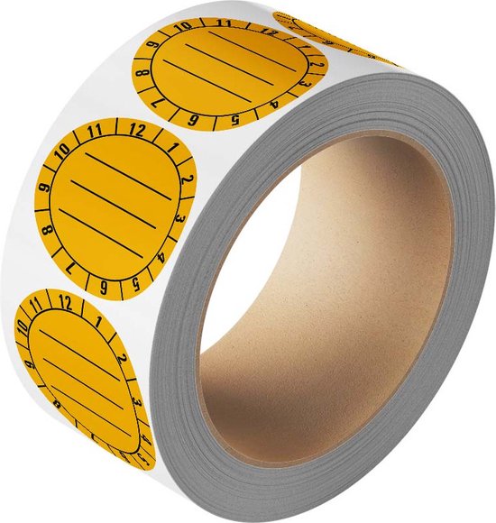Beschrijfbare keuringssticker op rol 40 mm - 10 per kaart | bol