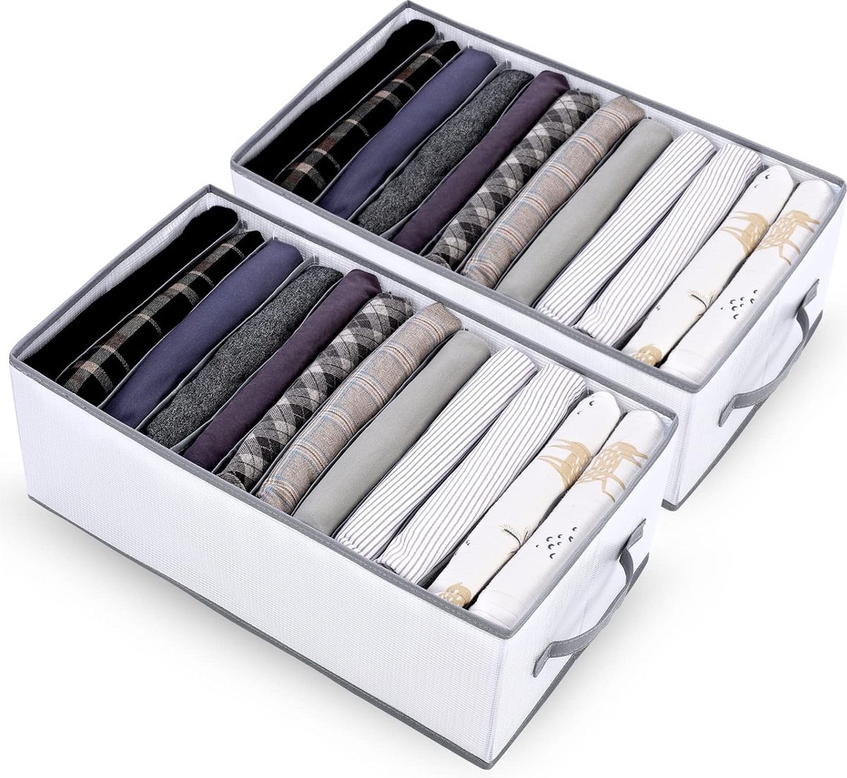 Kledingkast Organisator 12 Raster Opbergdozen Lade Organisator, Set van ...