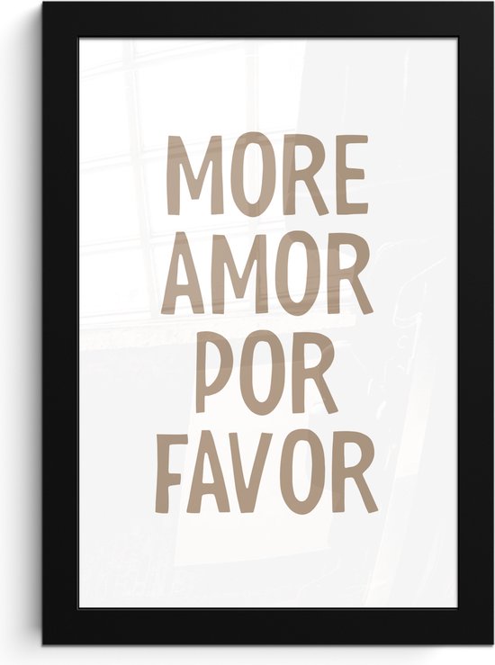 Fotolijst inclusief poster 20x30 cm - Quote amor - Foto in lijst ...