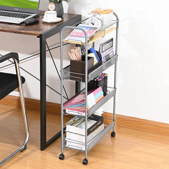 multifunctionele trolley met wieltjes voor keuken, kantoor, badkamer ...