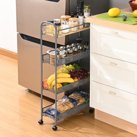 multifunctionele trolley met wieltjes voor keuken, kantoor, badkamer ...