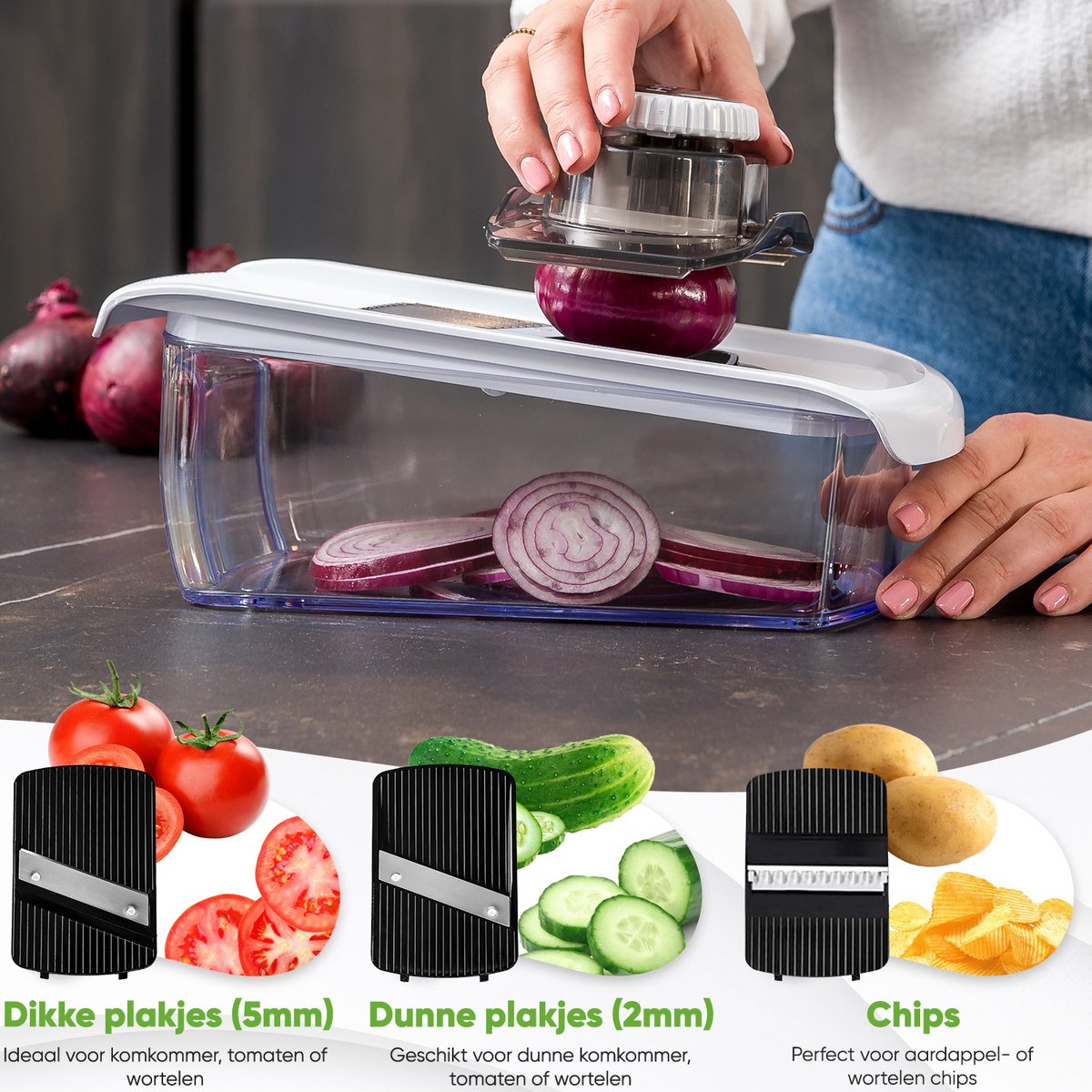 Stosh Mandoline - Mandoline Keukensnijder - Groentesnijder ...
