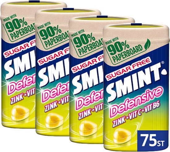 Smint - Defensive Lemon - 4x 75 stuks | bol