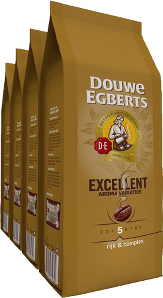 Douwe Egberts Excellent Gold Koffiebonen - Intensiteit 5/9 - 4 x 500 ...