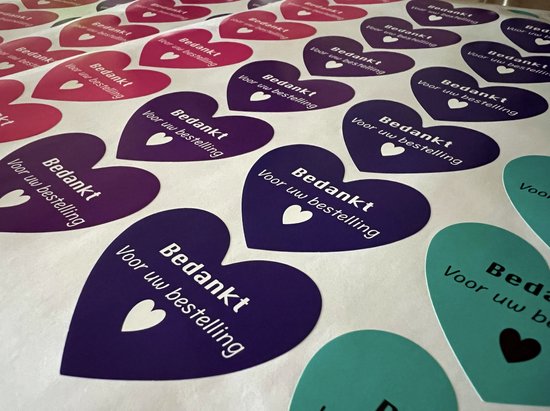 Afecto stickerset - 240 stickers - bedankt voor uw bestelling - in vier kleuren - 10... | bol