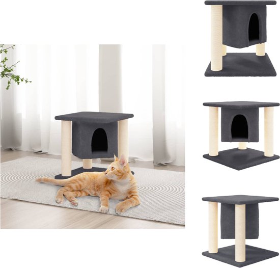 vidaXL Kattenmeubel - Alles-in-één - 35x35x37 cm - Donkergrijs ...