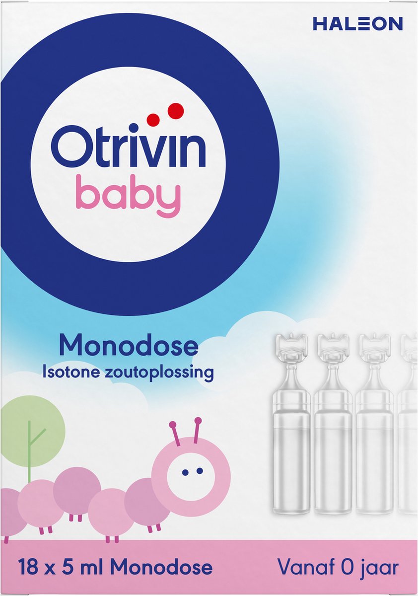 Otrivin Baby Zoutoplossing Monodose bij een verstopte neus 18 x 5 ml | bol