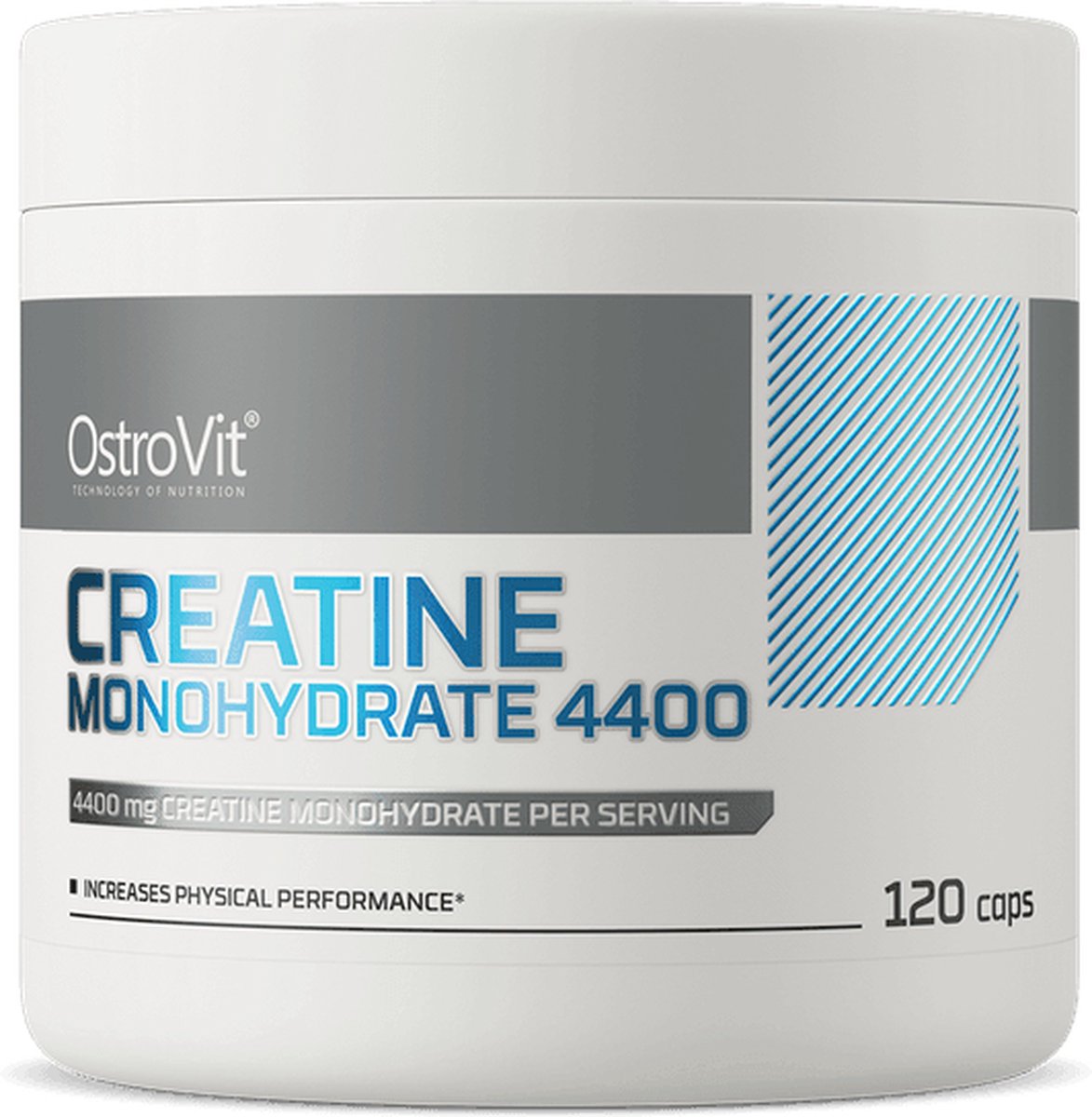 Creatine - OstroVit Creatine Monohydraat - 120 Capsules - + Pillendoos ...
