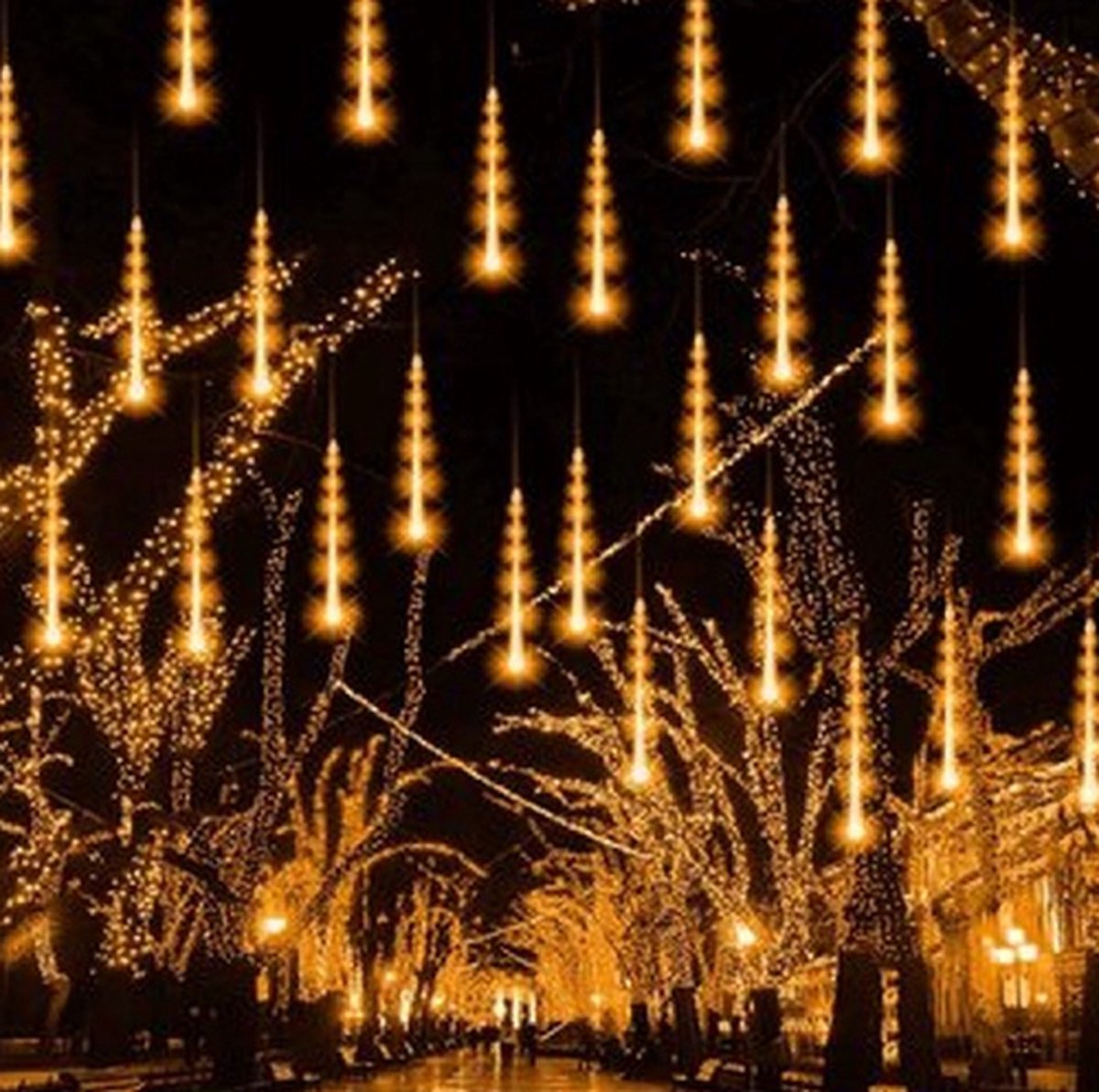 PN - Led verlichting Meteor vallende regen - 8 buizen 30cm - Warm wit | bol