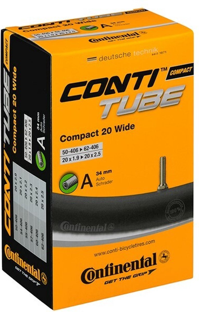 Continental Binnenband Compact Wide 20 Inch (50/62-406) Av 34 Mm ...