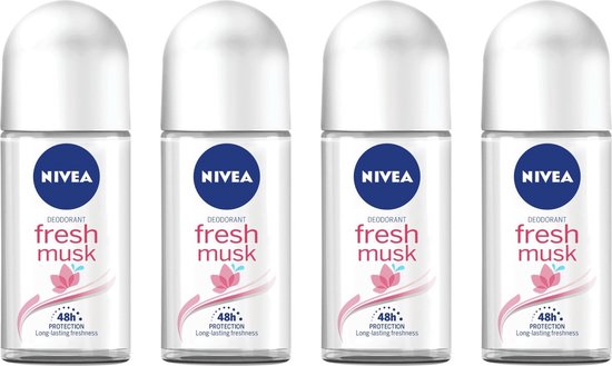 Nivea Deo Roller Musk - 4 x 50 ml | bol