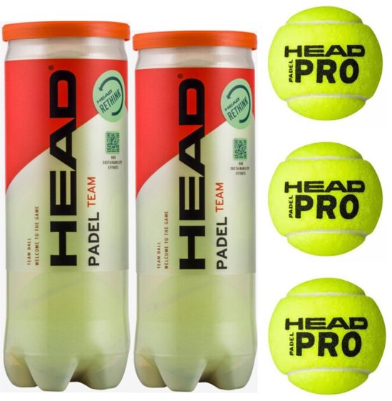 Head Padel Team ballen - Paddelballen- Padel - Padel ballen- World ...