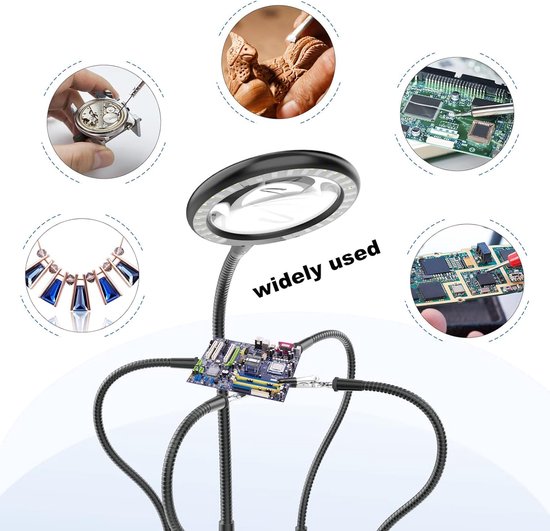 met licht derde hand solderen, 3 x vergroting, helpende handen daglicht ...