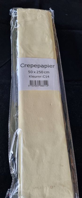 10 x Crepe papier Licht Geel, pakket 250 x 50 cm - Knutselen met papier - Knutselspullen | bol