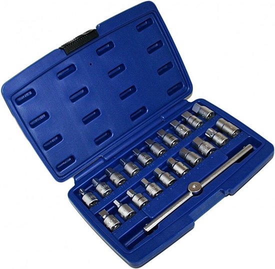 Carterplug doppen set - 21 delig - Olie plug dop - Carter plug sleutel ...