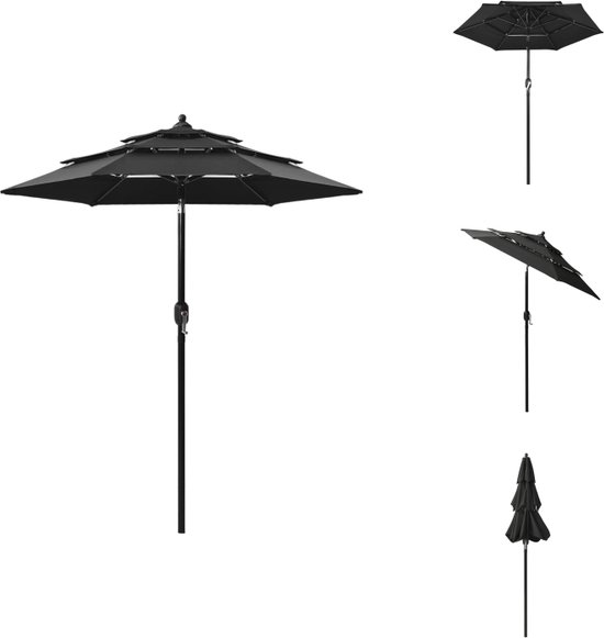 vidaXL Parasol - Parasols - Tuinparasol - Zonnescherm - Parasol 3-laags ...
