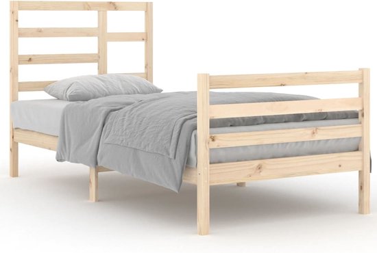 vidaXL Houten Bedframe - Moderne Slaapkamer - Eenpersoonsbed - 90 x 200 ...