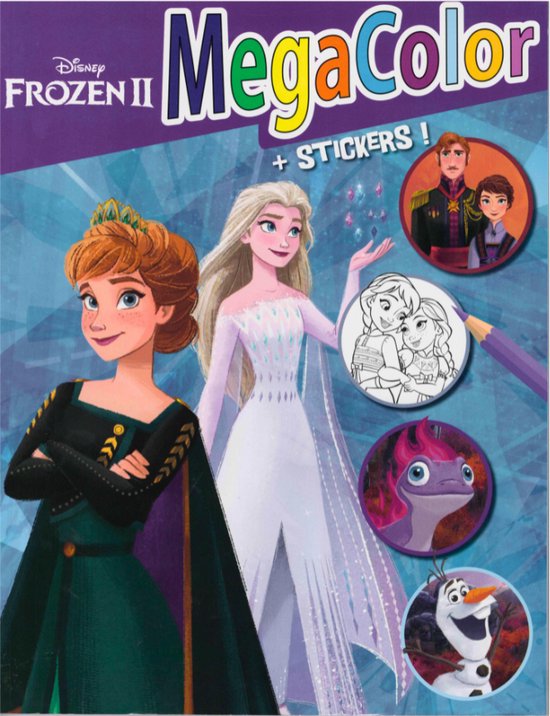 MegaColor Kleurboek- Disney Frozen II + stickers | bol