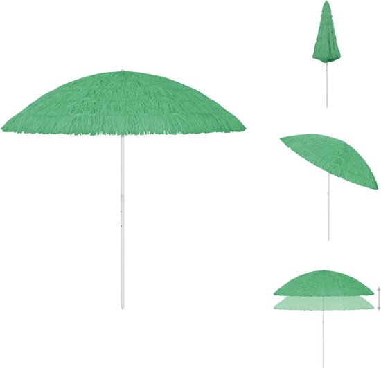 vidaXL Hawaï Parasol Groen - Polyester - 245 cm hoog - 300 cm ...