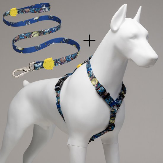 Lindo Dogs - Wandelset van 2 - Hondenriem - Hondenharnas / Hondentuigje ...