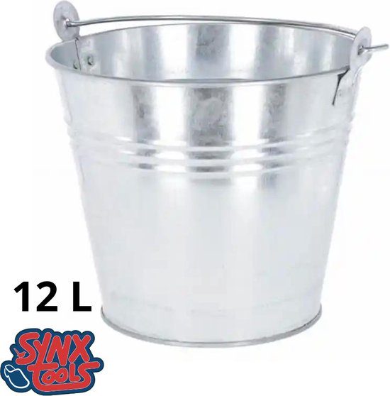 Synx Tools Emmer - Verzinkt - ijsemmer - 12L - houtskool emmer ...