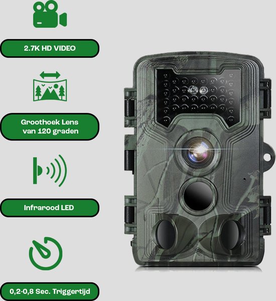 Wildcamera - Wildcamera met nachtzicht - Wildlife camera's - Wildcamera voor buiten -... | bol