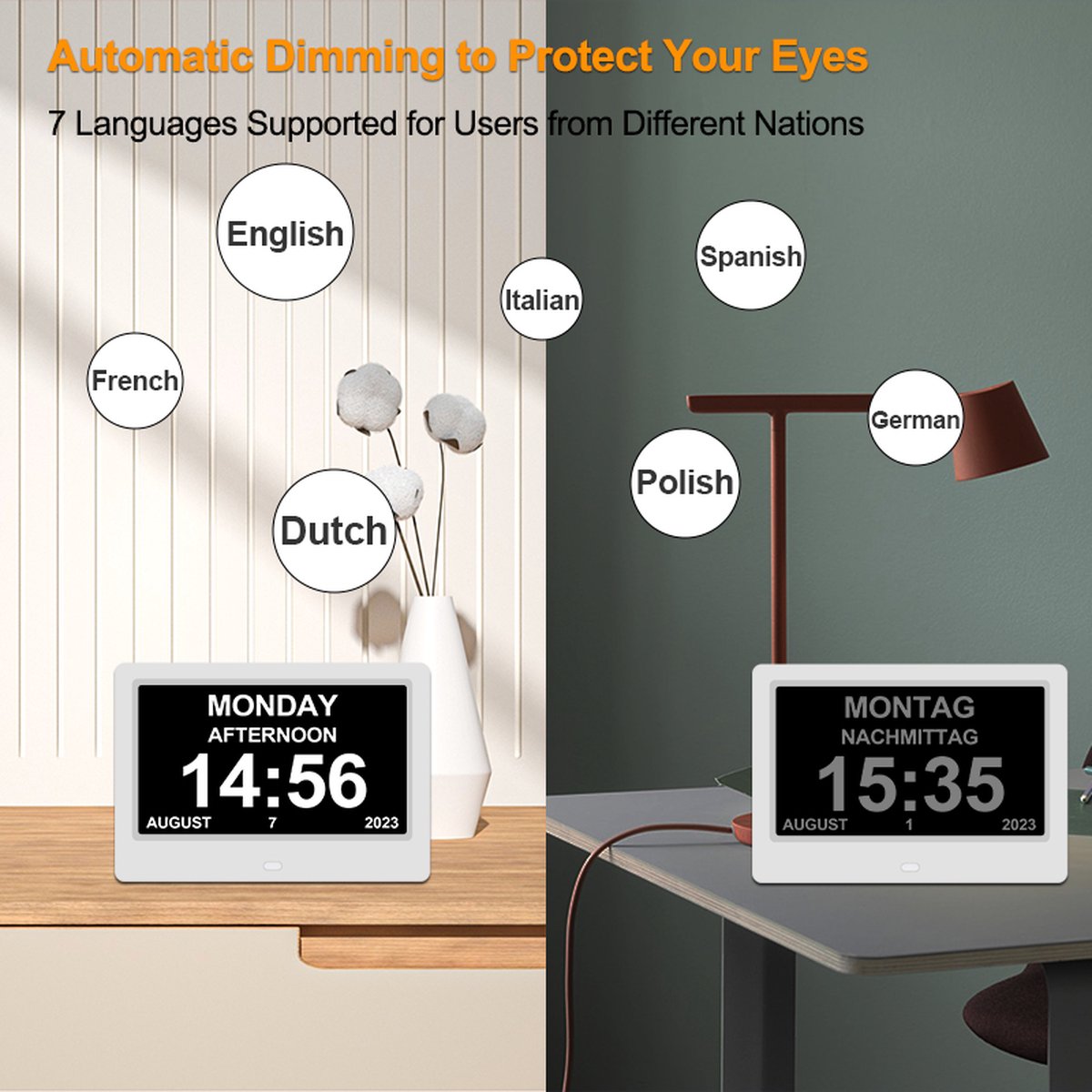 Dementie Klok - Digitaal & Analoog – Senioren & Alzheimer Klokken | bol.com
