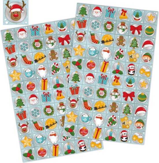 Kerst Stickervellen - Stickers Kerst - Kaarten maken - Knutselen Kerst ...
