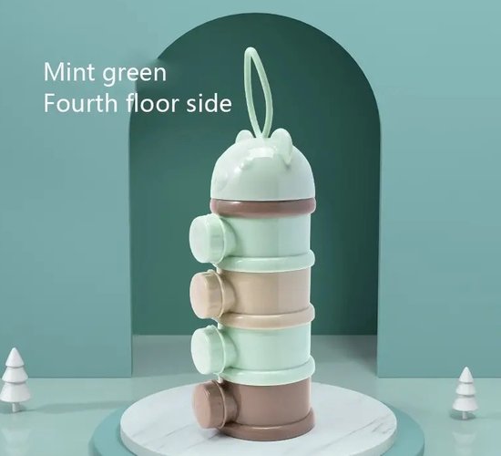 Melkpoeder Toren GROEN - 4 verdiepingen - Melkpoeder Doseerdoosjes ...